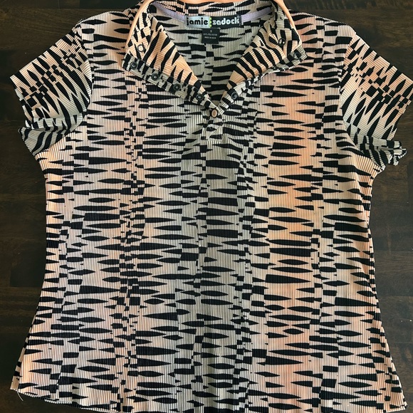 jamie sadock | Tops | Jamie Sadock Tiger Print Golf Shirt With Sleeves ...